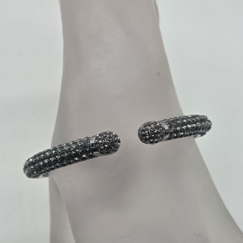 Joan Boyce Gunmetal Grey Swarovski Crystal Faceted Pa… - Gem